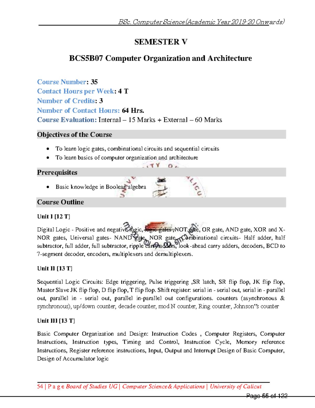 5 Sem syllabus - notes - 54 | P a g e Board of Studies UG | Computer ...