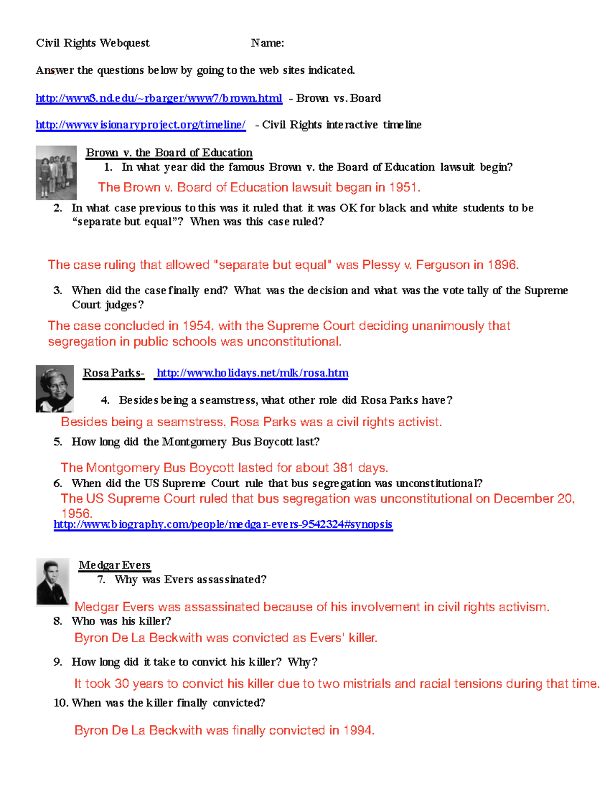 Civilrightswebquest - This is an assignemtn - Civil Rights Webquest ...