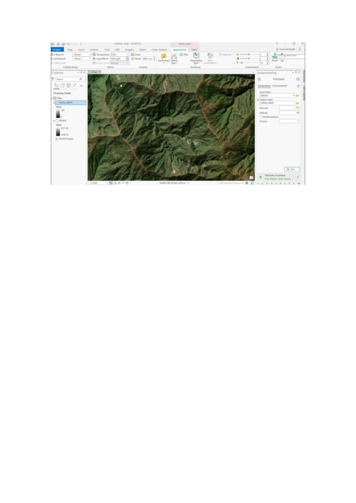 Captura Arcgis - Untitled Pro Raster Layer Project Map insert Analysis ...