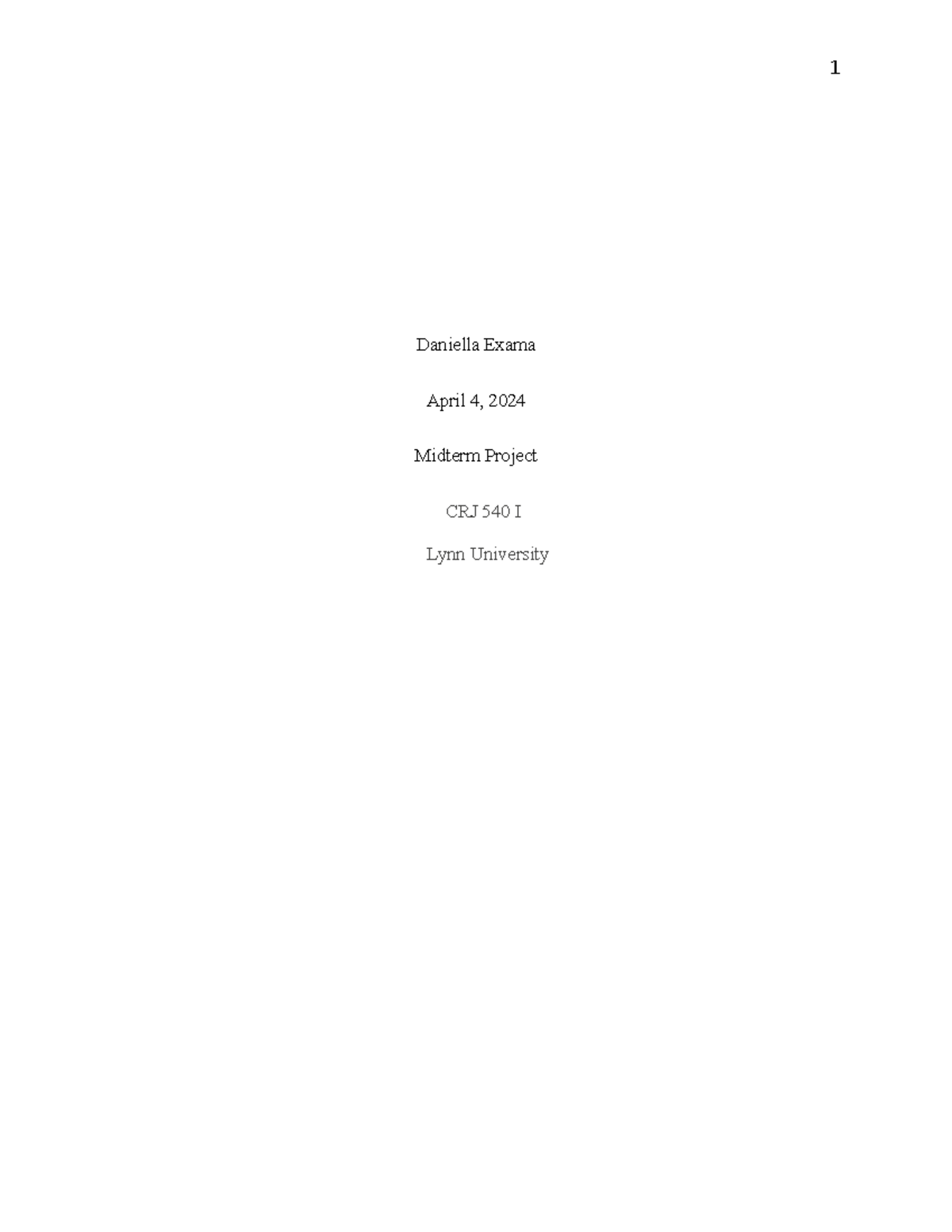 Midterm project - essay - Daniella Exama April 4, 2024 Midterm Project ...