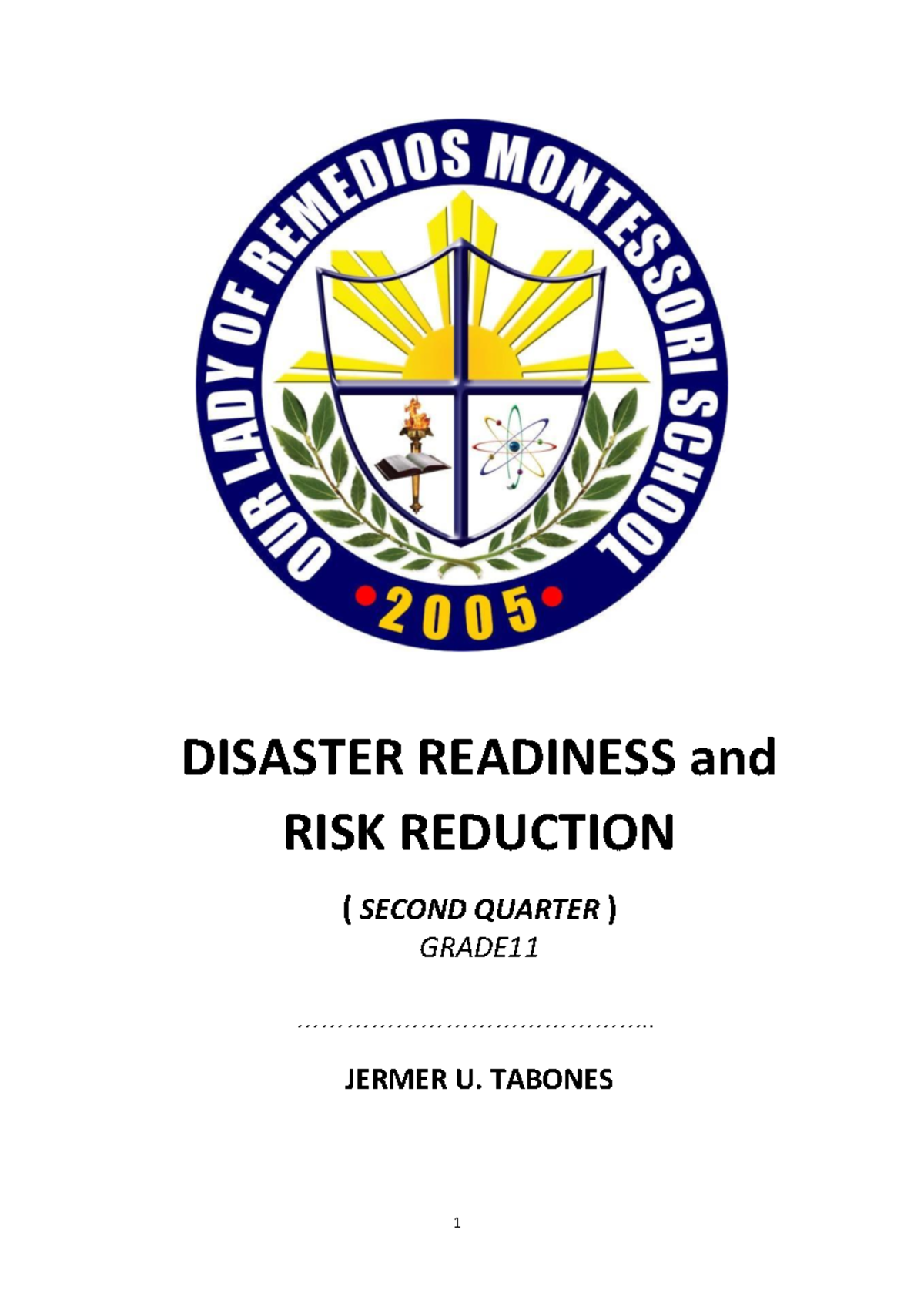 DRRR11 Q2 Mod1 jermertabones- Olrms - DISASTER READINESS and RISK ...