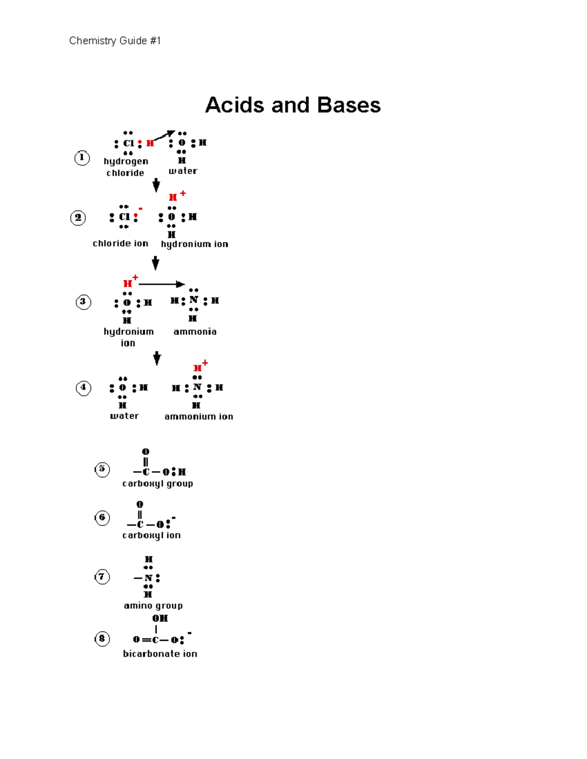 Chemistry Guide #1 - Acids and Bases Acids are substances that donate ...