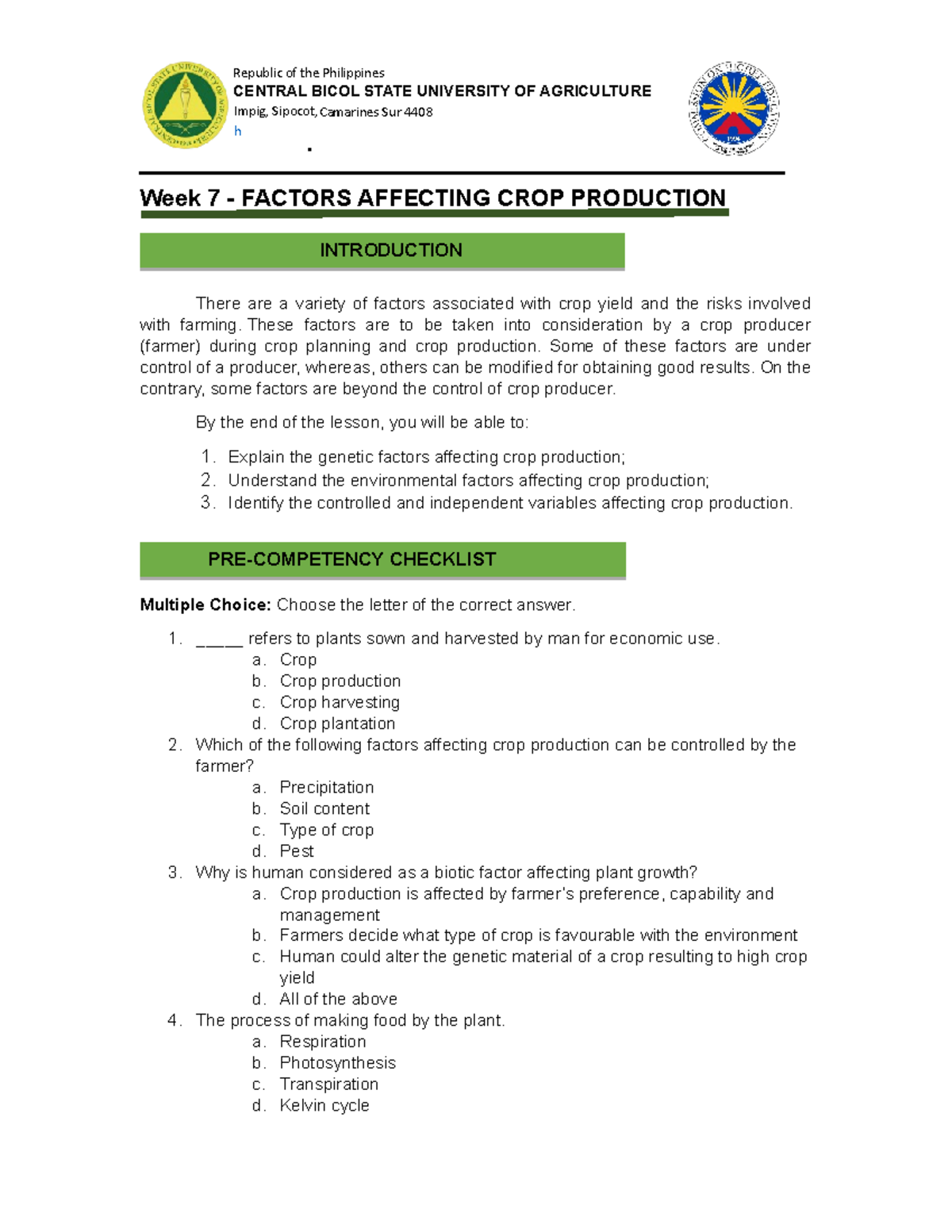 Week 7 module f29893 cf0cfef2c571922454 e3ea53d4 - Week 7 - FACTORS ...