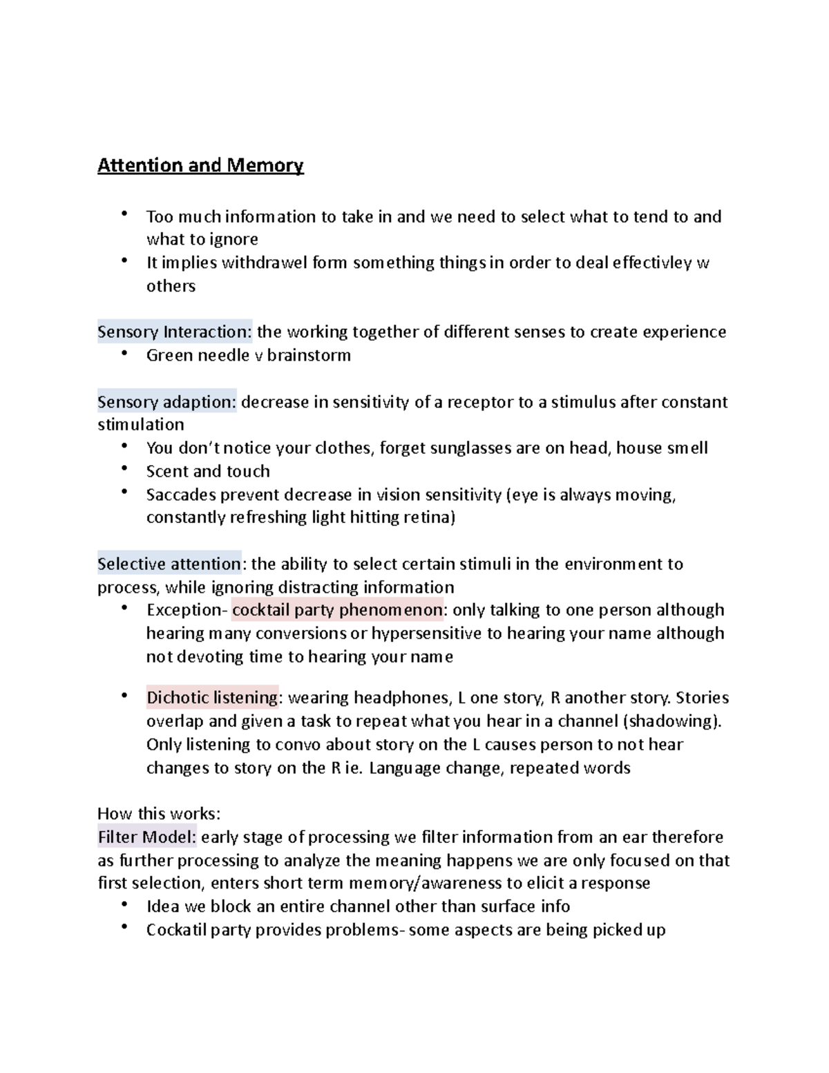 Attention and Memory - Stories overlap and given a task to repeat what ...