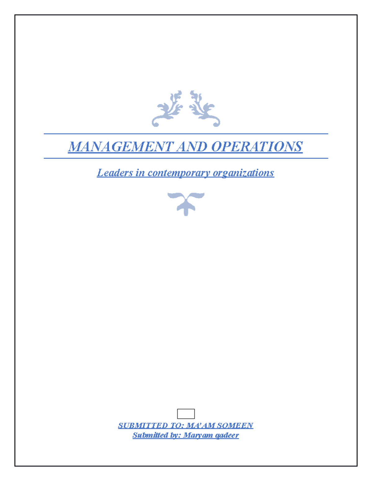 Apple inc - MANAGEMENT AND OPERATIONS Leaders in contemporary ...