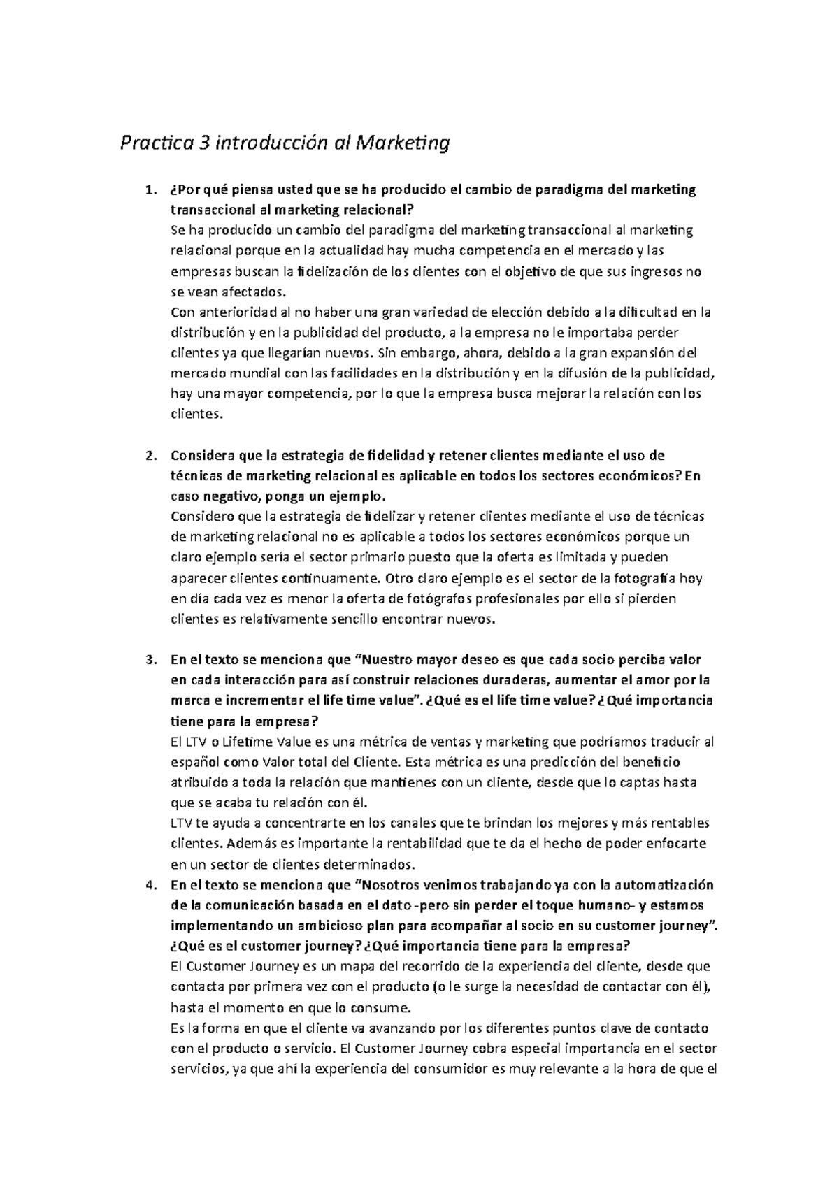 Practica 3 Marketing - Practica 3 introducción al Marketing ¿Por qué ...