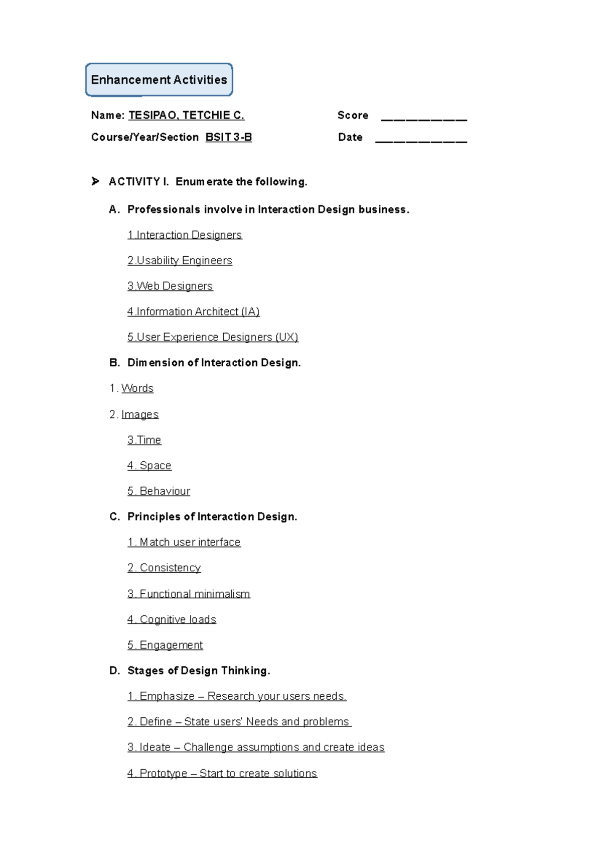 PSIT-03- Lecture- Notes- Answer Tesipao, Tetchie C - Enhancement ...
