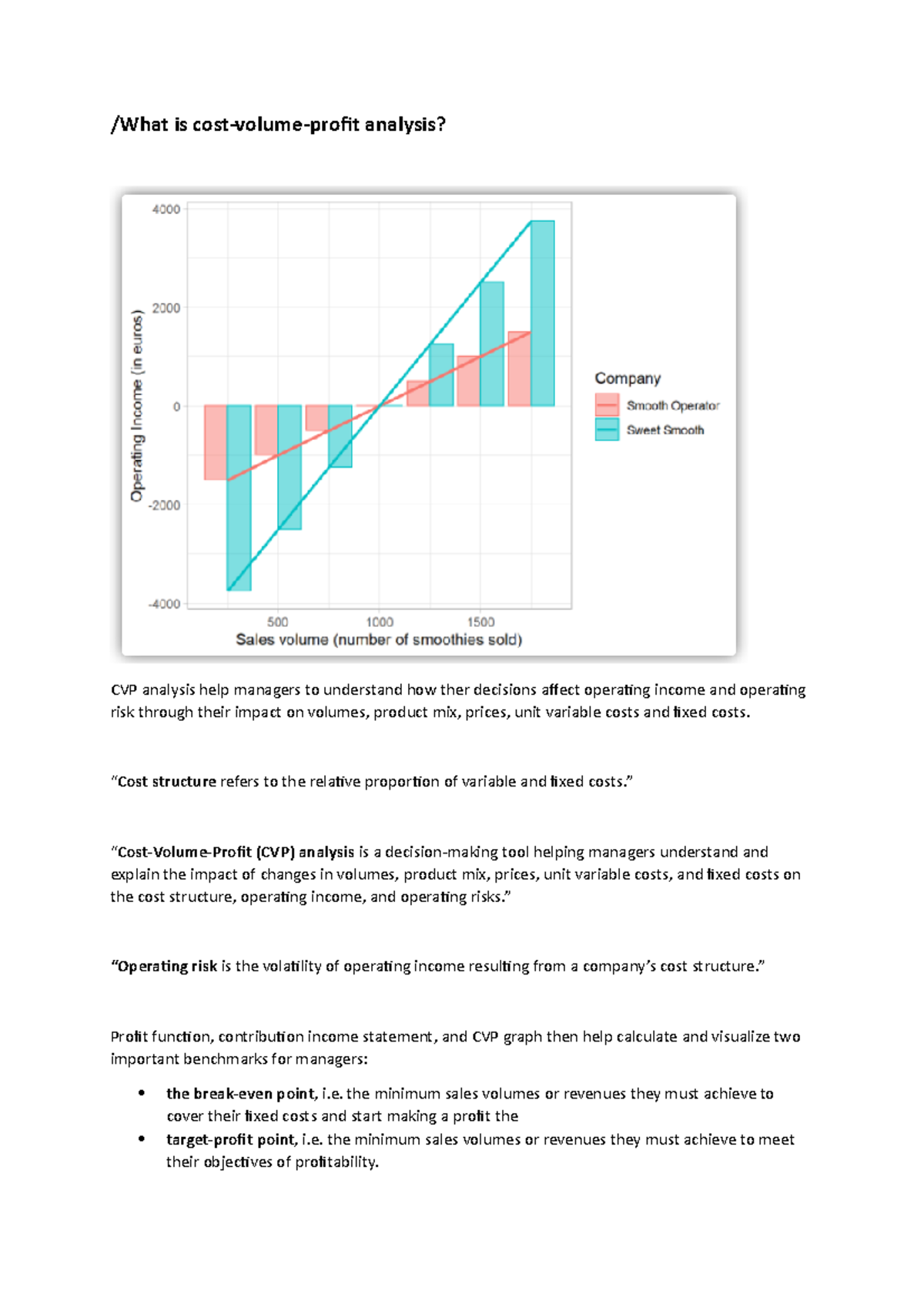 Topic 4 Cost value profit analysis - /What is cost-volume-profit ...