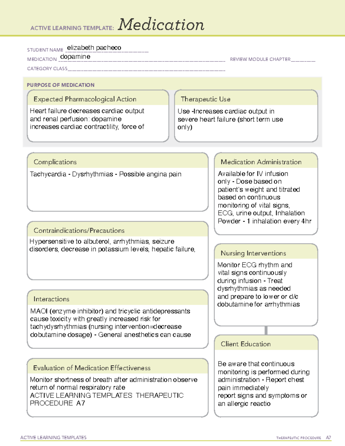 Active Learning Template medication - ACTIVE LEARNING TEMPLATES ...