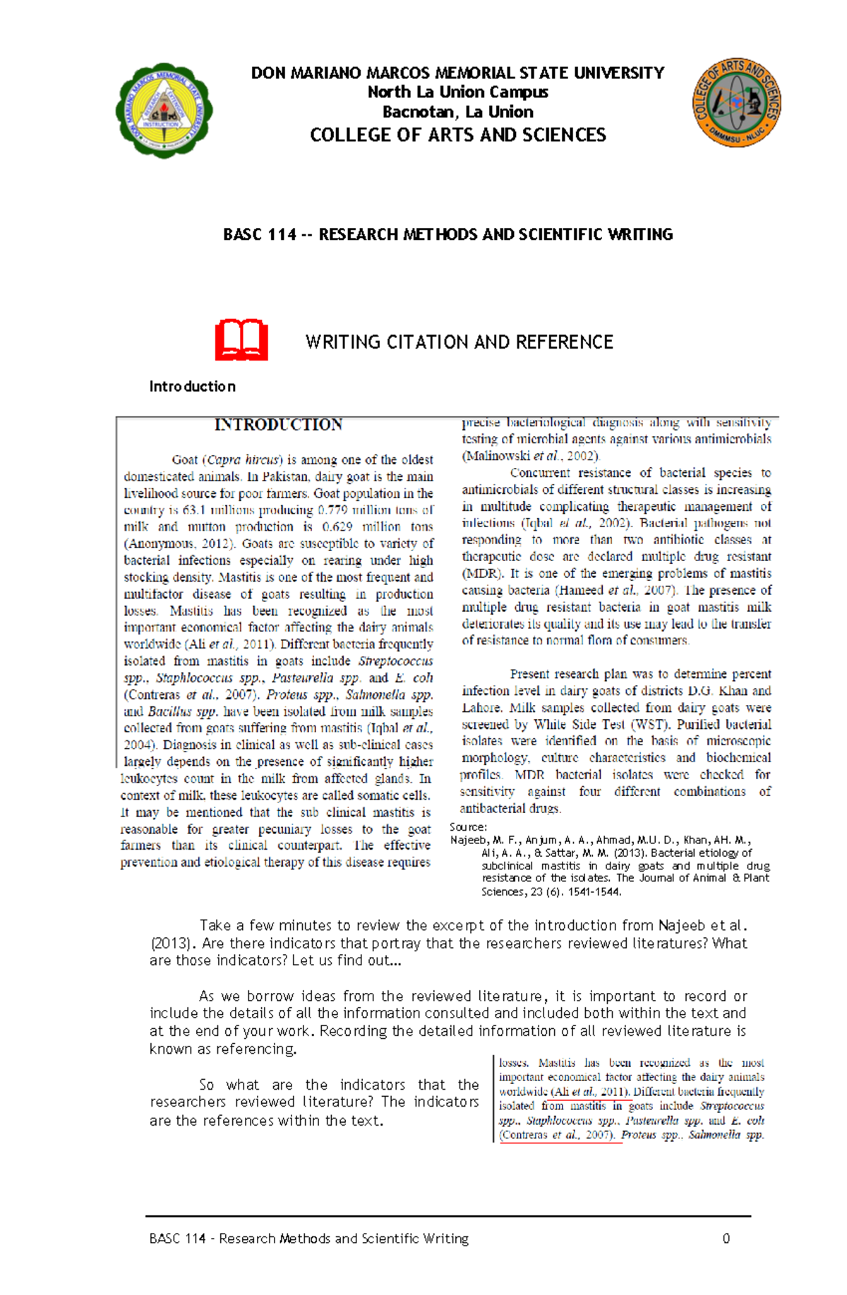 Writing-Citation-and-References-2b - BASC 114 - RESEARCH METHODS AND ...