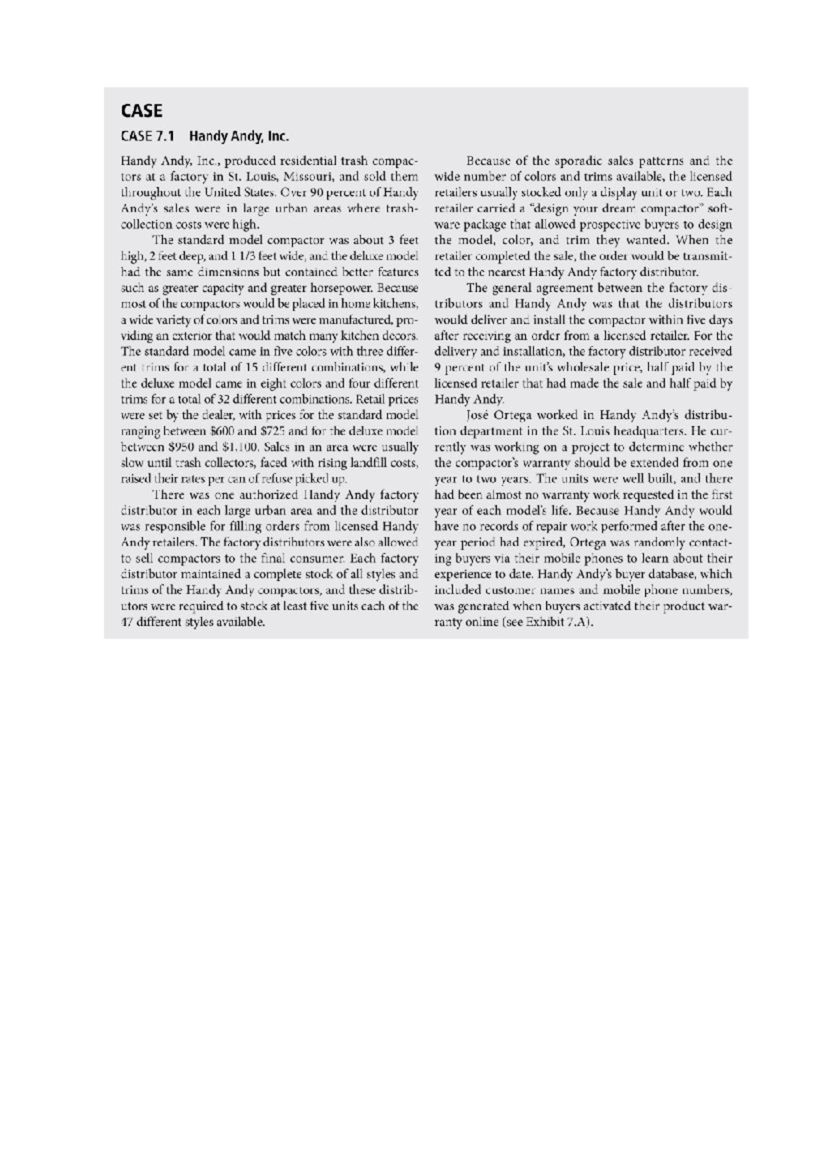 Case-Study Chapter 3 - This not only affects the customer's experience ...