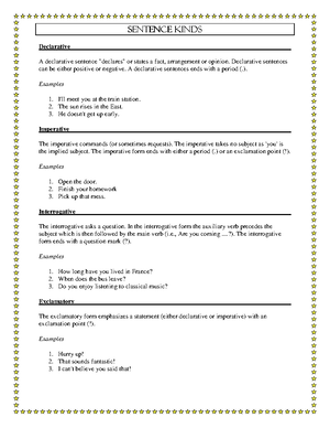 W1-2 Sentence Types And Functions - San José State University Writing ...