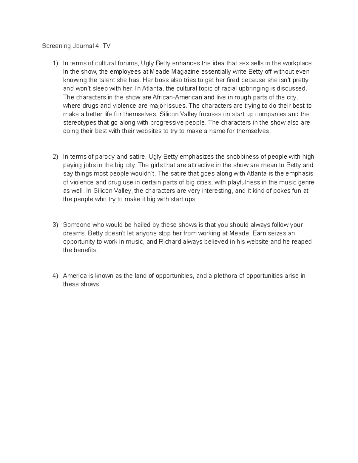 Screening Journal 4-2 - In the show, the employees at Meade Magazine ...