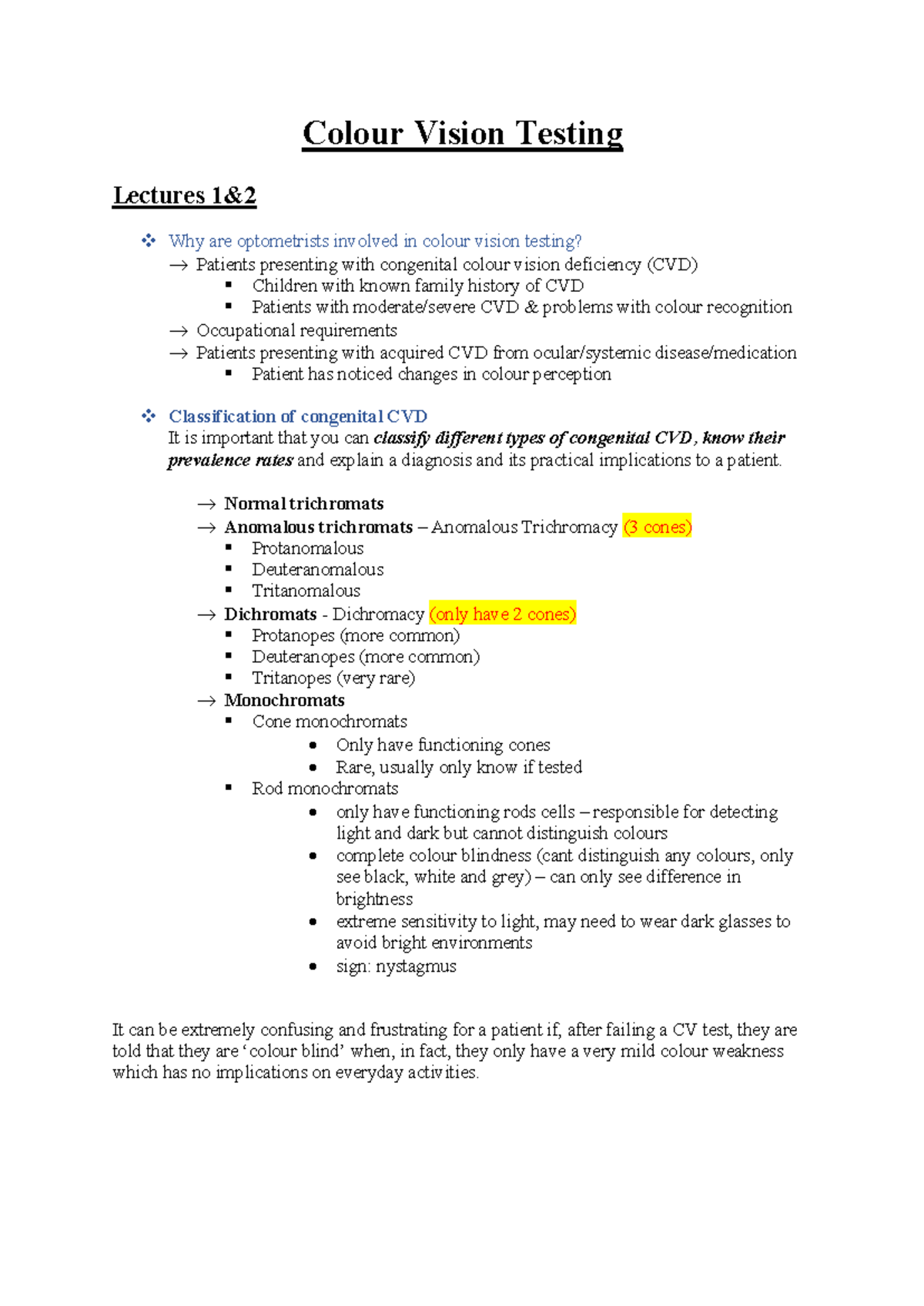 Microsoft Word - Colour Vision TEST Notes - Colour Vision Testing ...
