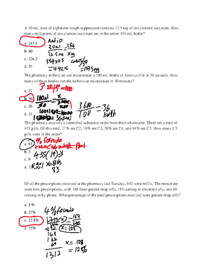 Calculation cheat sheet - Calculation cheat sheet Total Med = (dose ...