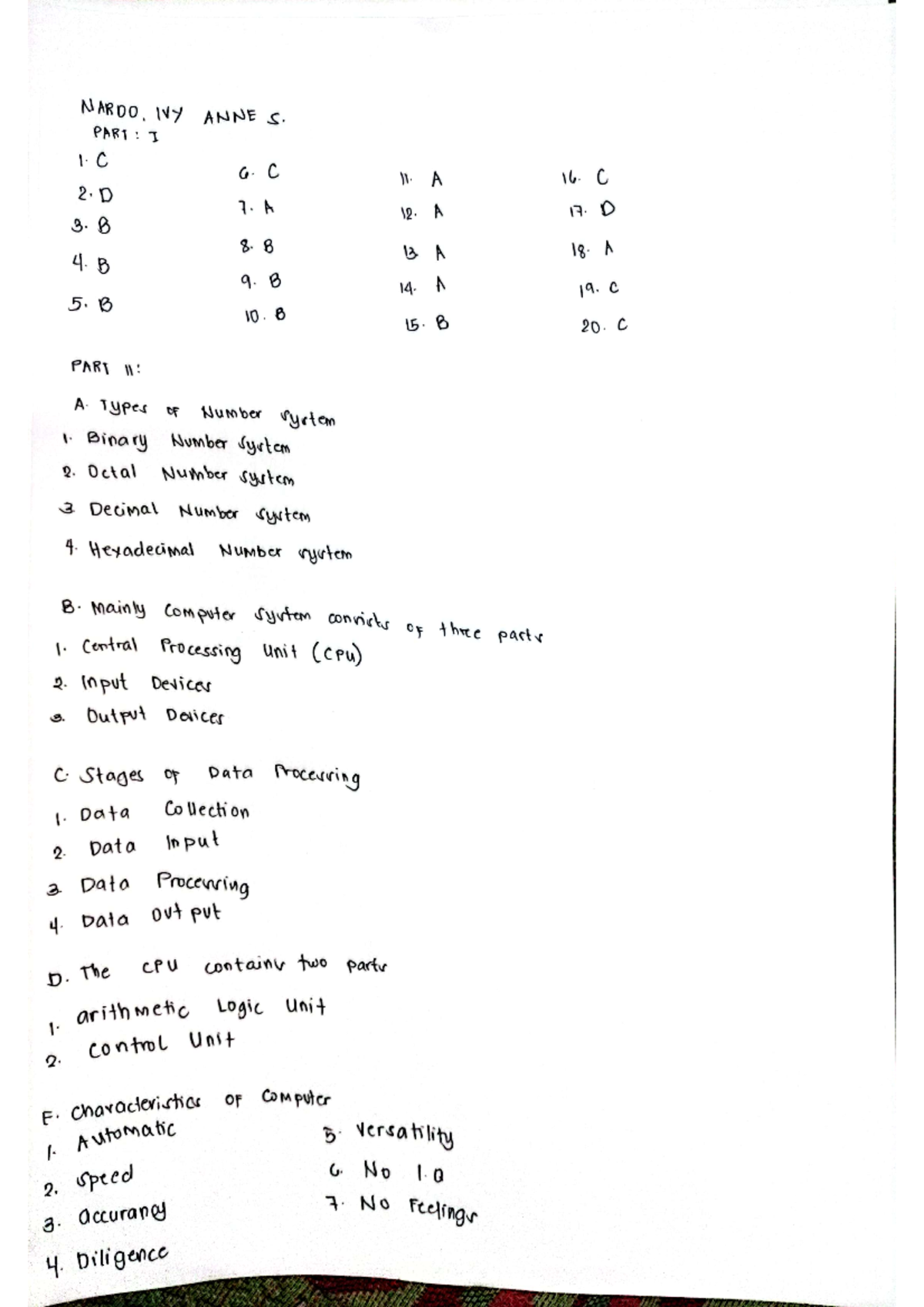 Practice Material 2 Computer Fundamental And Computer Organization