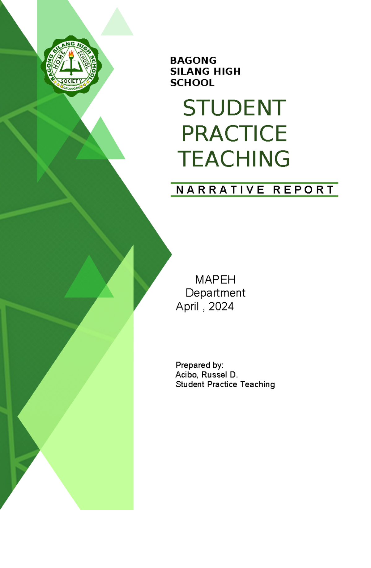 NLC- Template - n/a - Bachelor in Secondary Education - STUDENT ...