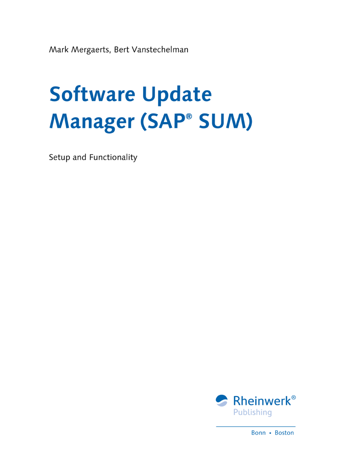 Software Update Manager (SAP SUM) - Setup and Functionality - Computer science and technology ...