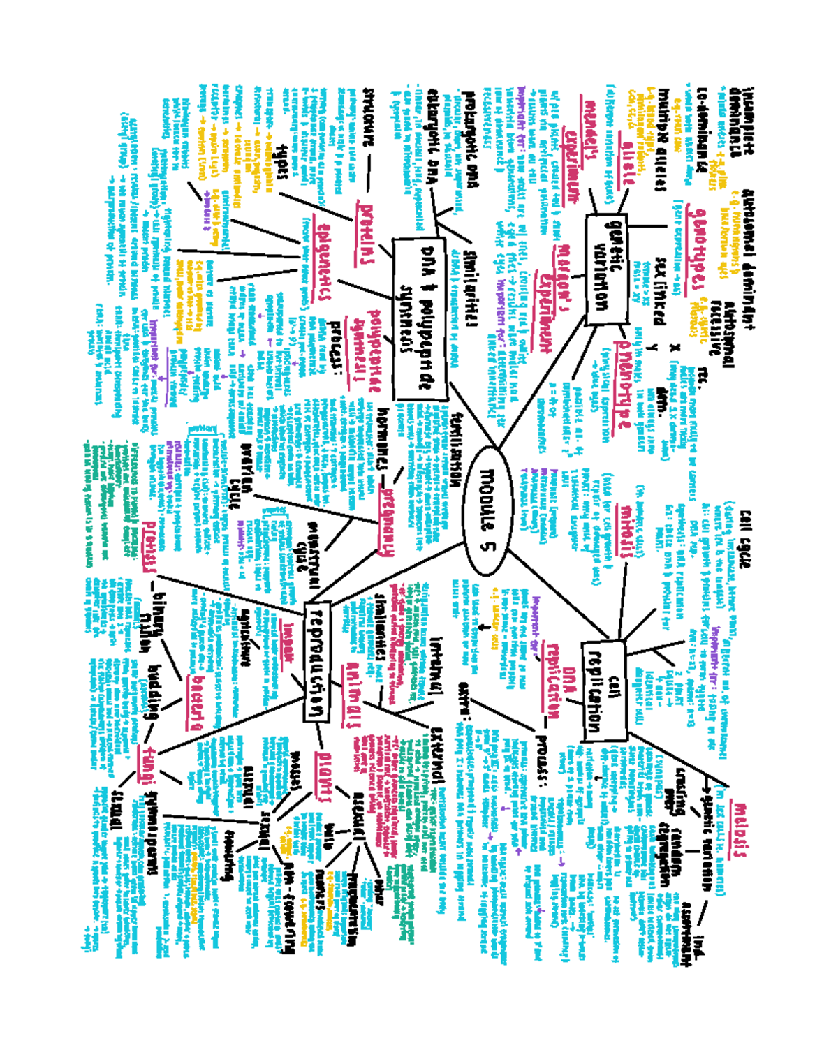 Mod 5 mind map - summary and links of all module 5 - heredity content - incomplete autosomal ...