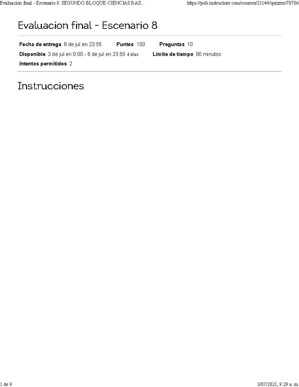 Evaluacion final - Escenario 8 Segundo Bloque- Ciencias Basicas Calculo I-[ Grupo B01 ...