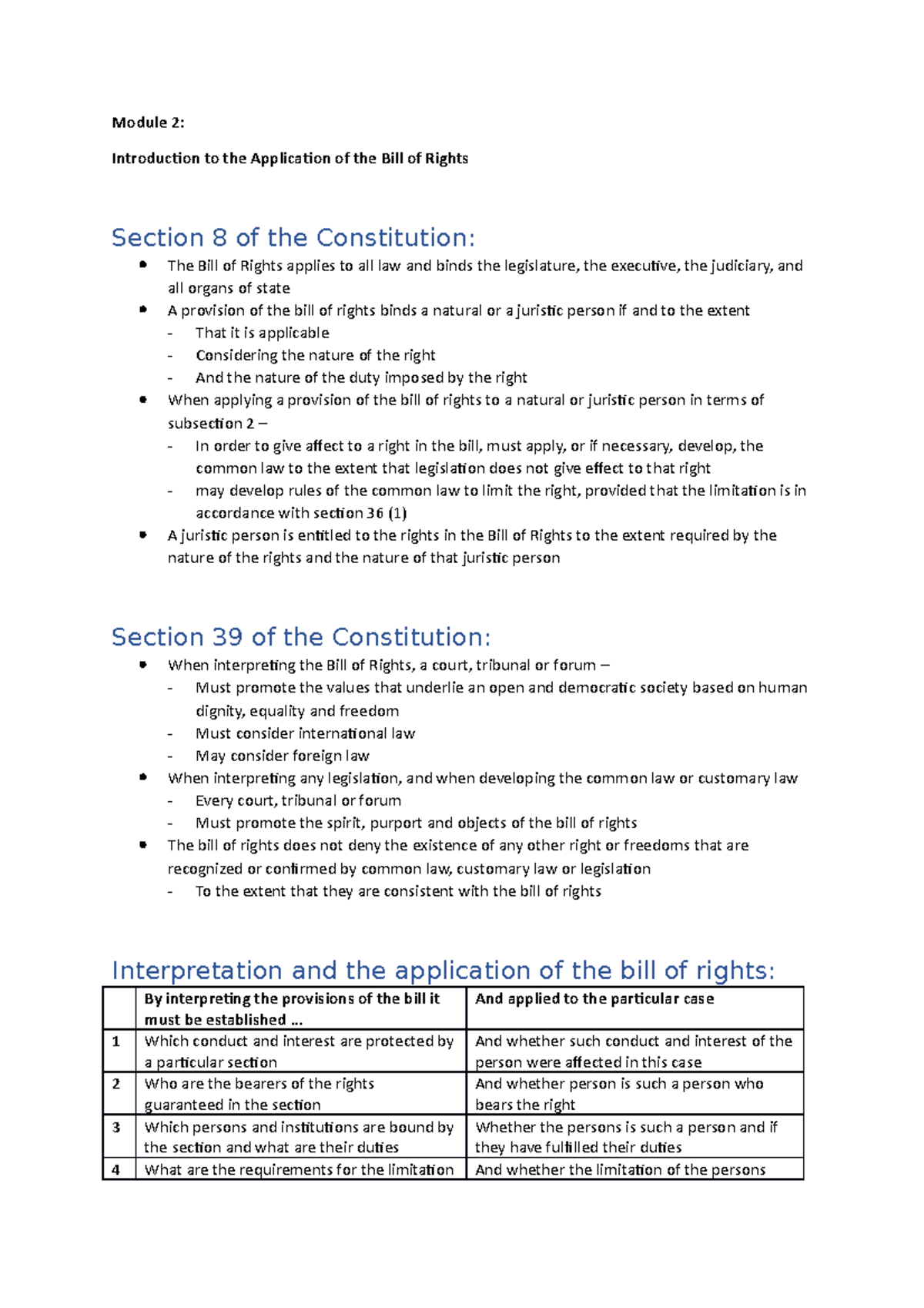 Human Rights Module 2 - Module 2: Introduction to the Application of ...