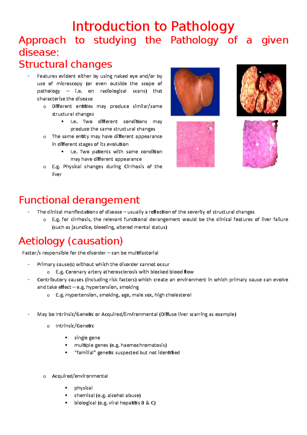 Introduction to Pathology - Introduction to Pathology Approach to ...