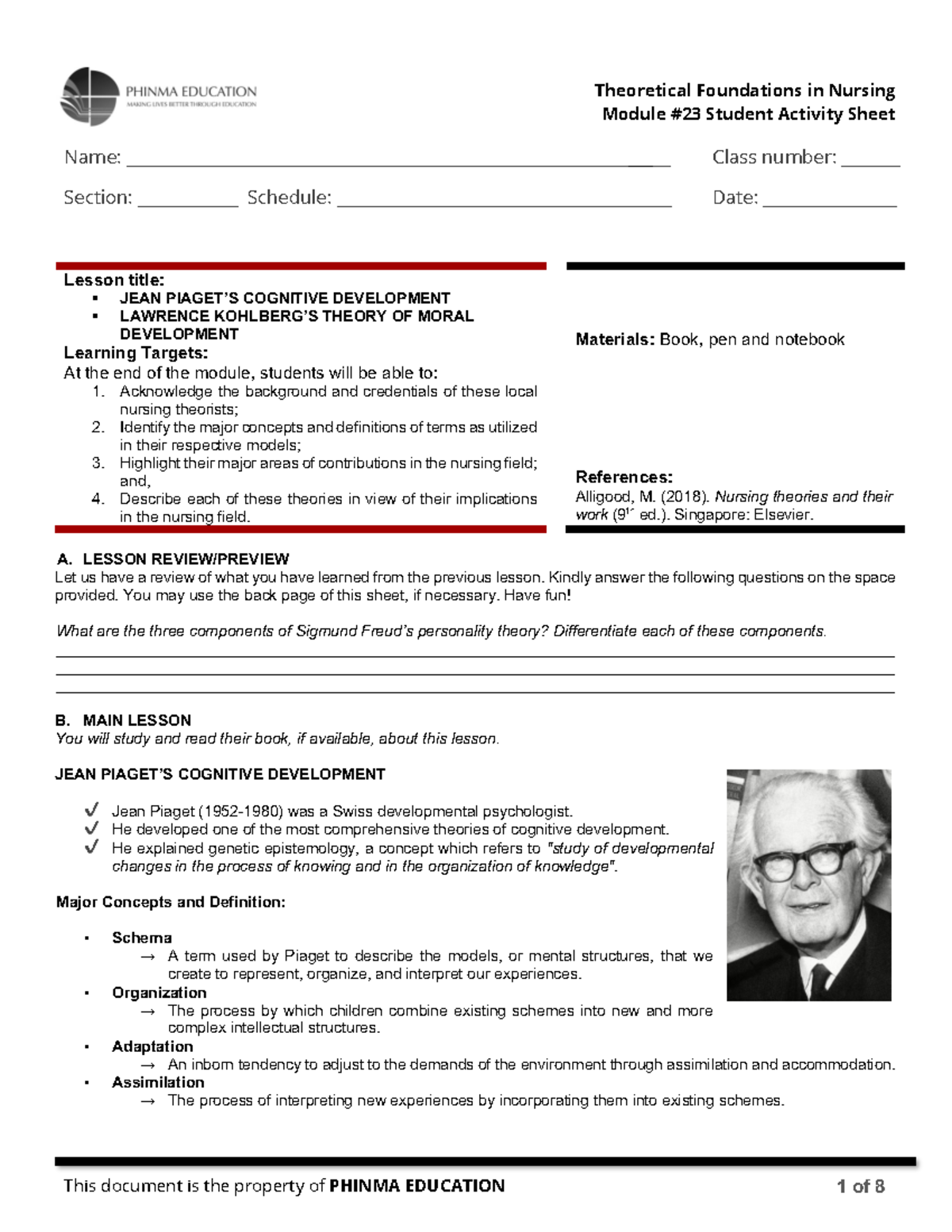 SAS 23 - CFU - Module # 23 Student Activity Sheet Name: - Studocu