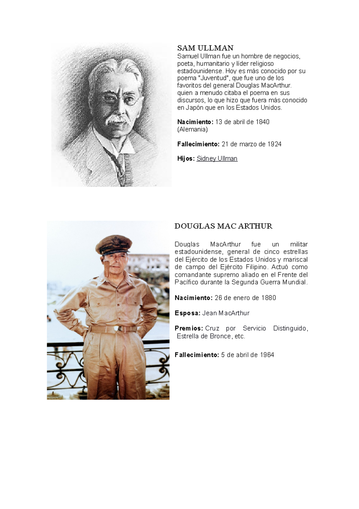 Poema - Hoka xd - SAM ULLMAN Samuel Ullman fue un hombre de negocios ...