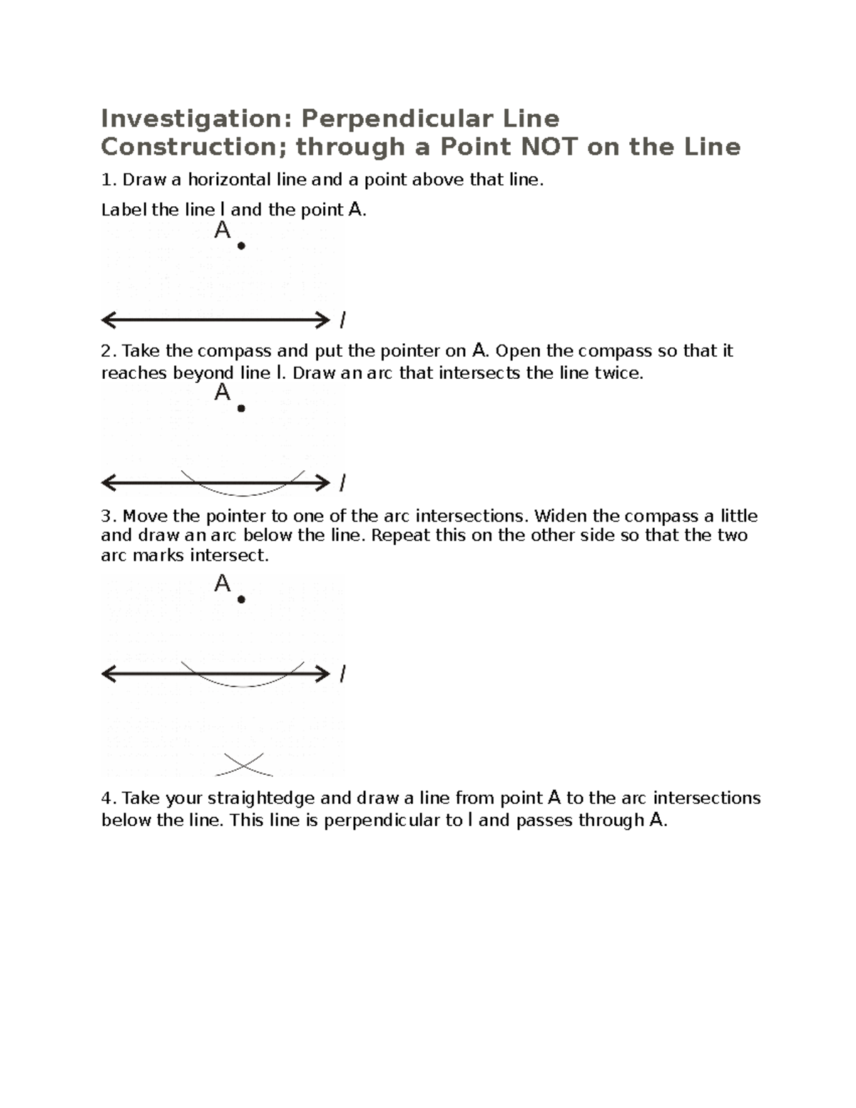 Math part 13 - Notes - Investigation: Perpendicular Line Construction ...