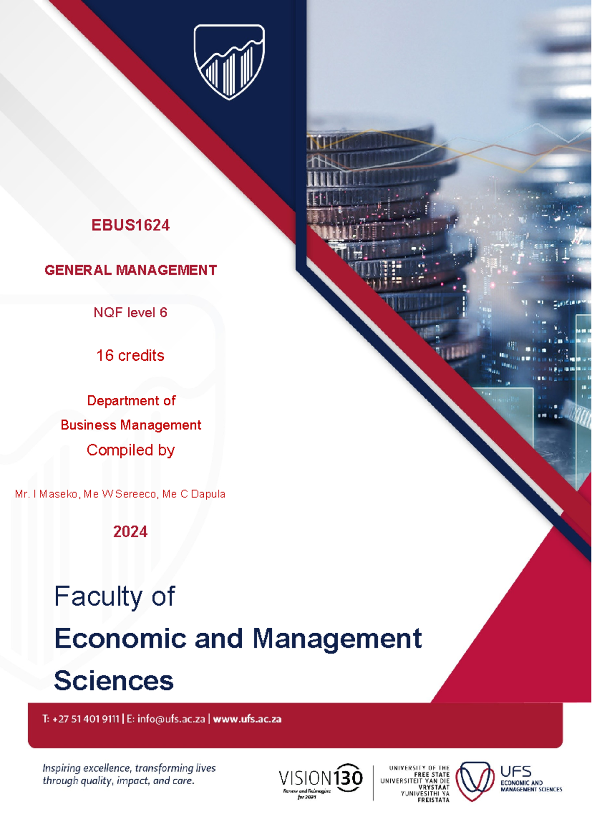 Module Guide EBUS1624 Final 2024 - EBUS GENERAL MANAGEMENT NQF level 6 ...