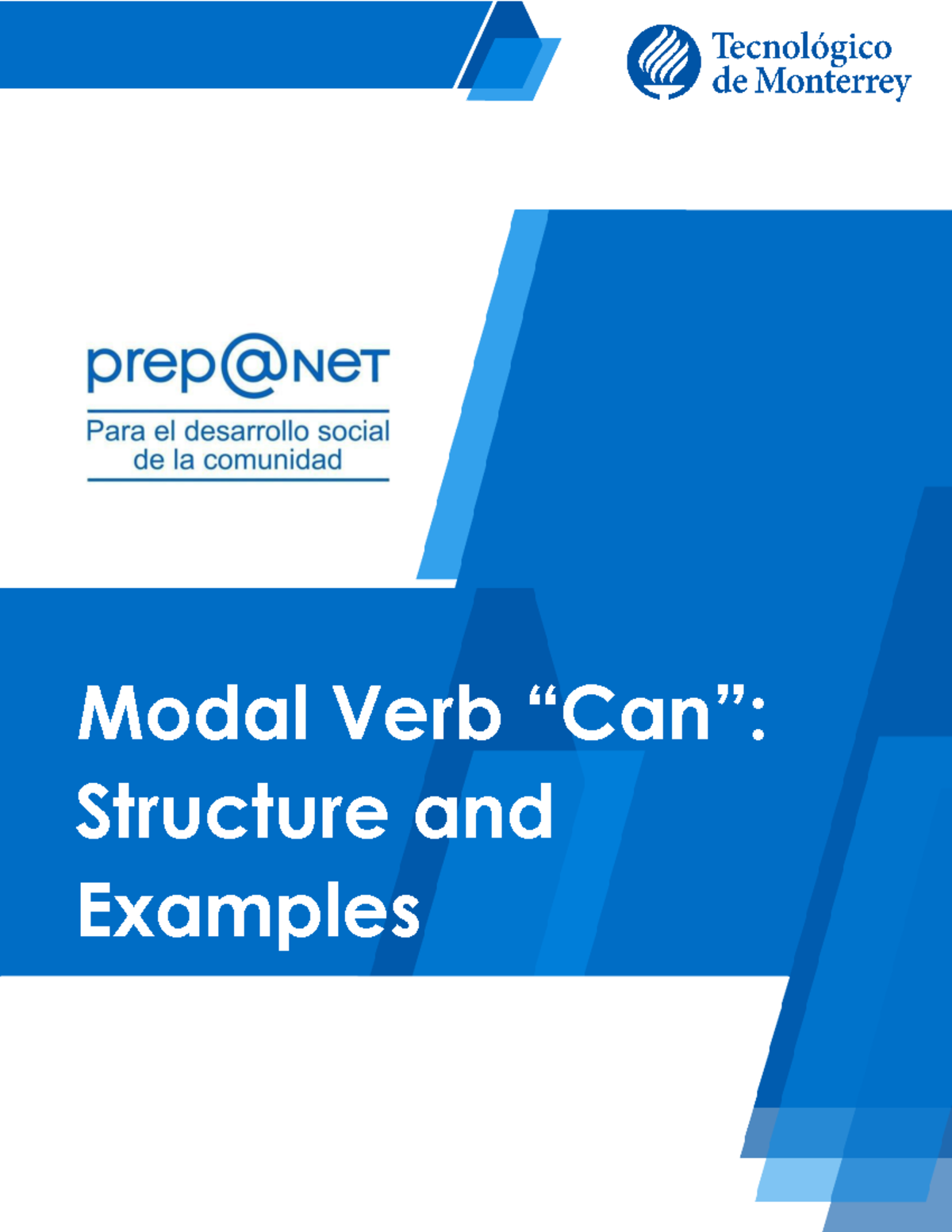 Pdf week1 can - Modal Verb “Can”: Structure and Examples Modal Verb ...