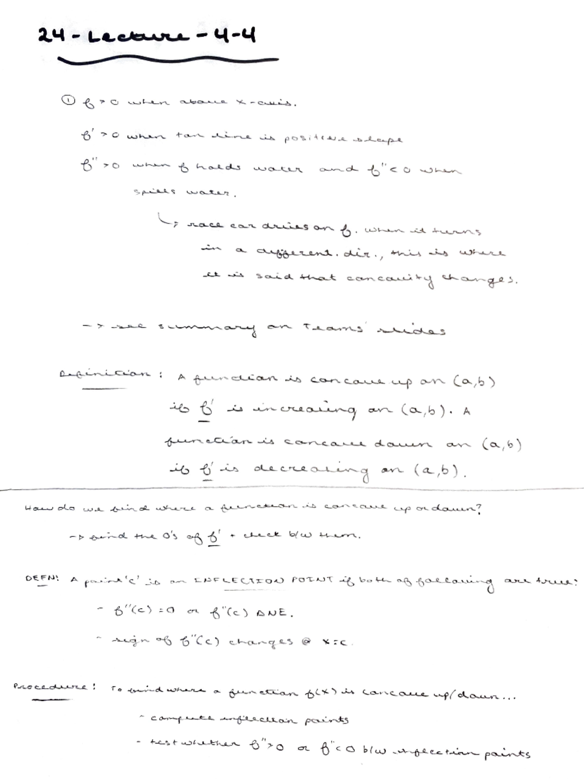 24 - Lecture - 4-4 - Calculus I Material - /) ' I U 7D A. ~ ~ ')._"IC ...