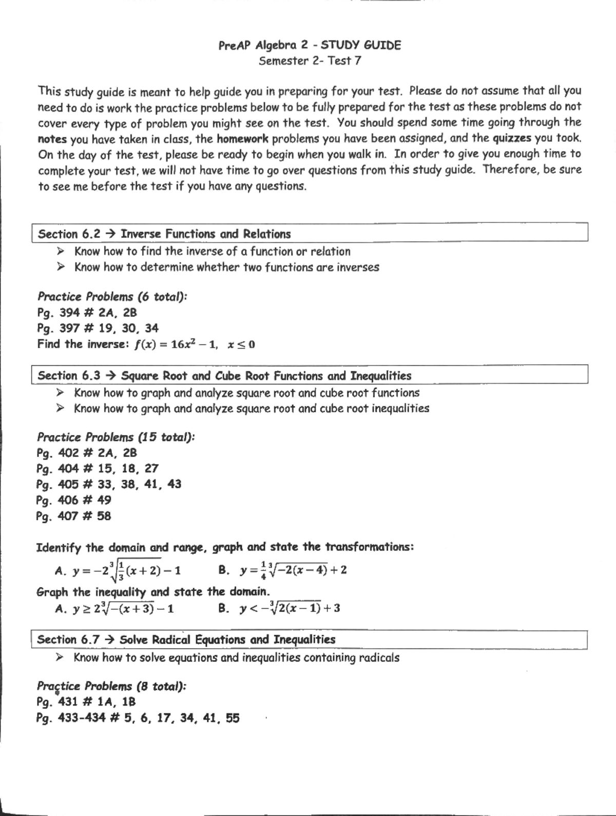 Unit 7 Test Review KEY - Studocu