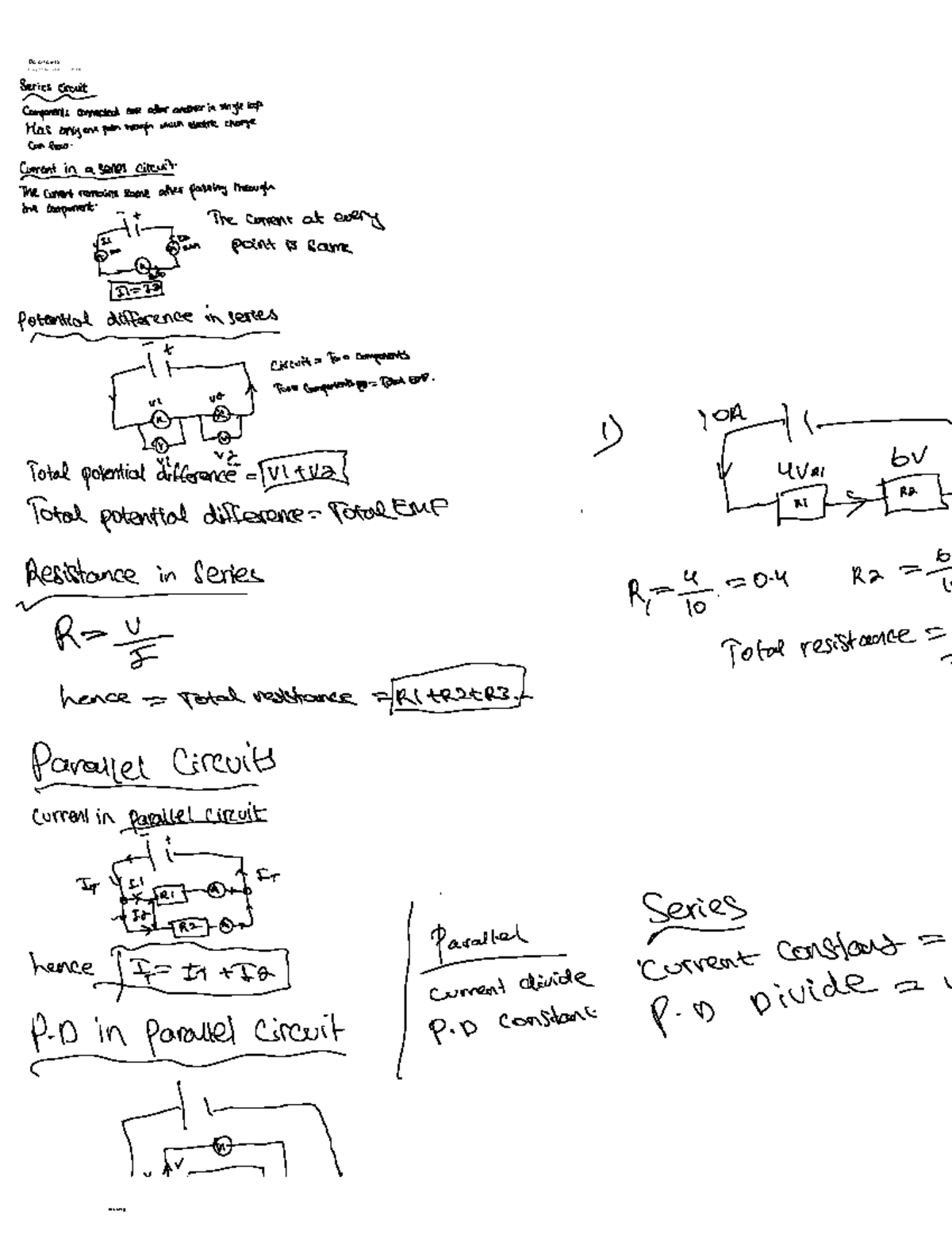 Dc circuits - o level notez - physics - Total po ( Dc circuits Friday ...