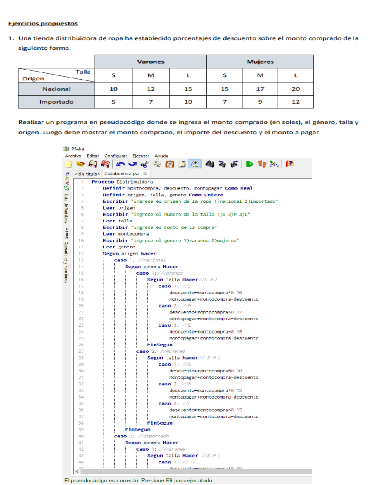 S10.s1 - Resolver ejercicios - Principios de algoritmos - Studocu