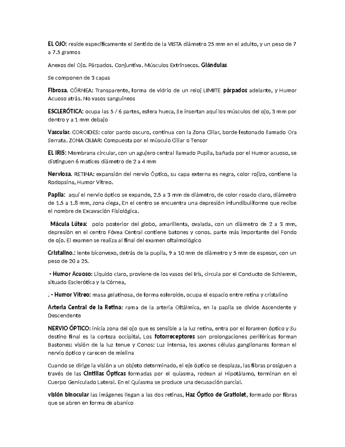 Resumen Semio 3 - resmune de semilogia 3er bloque uisac - EL OJO: reside específicamente el ...