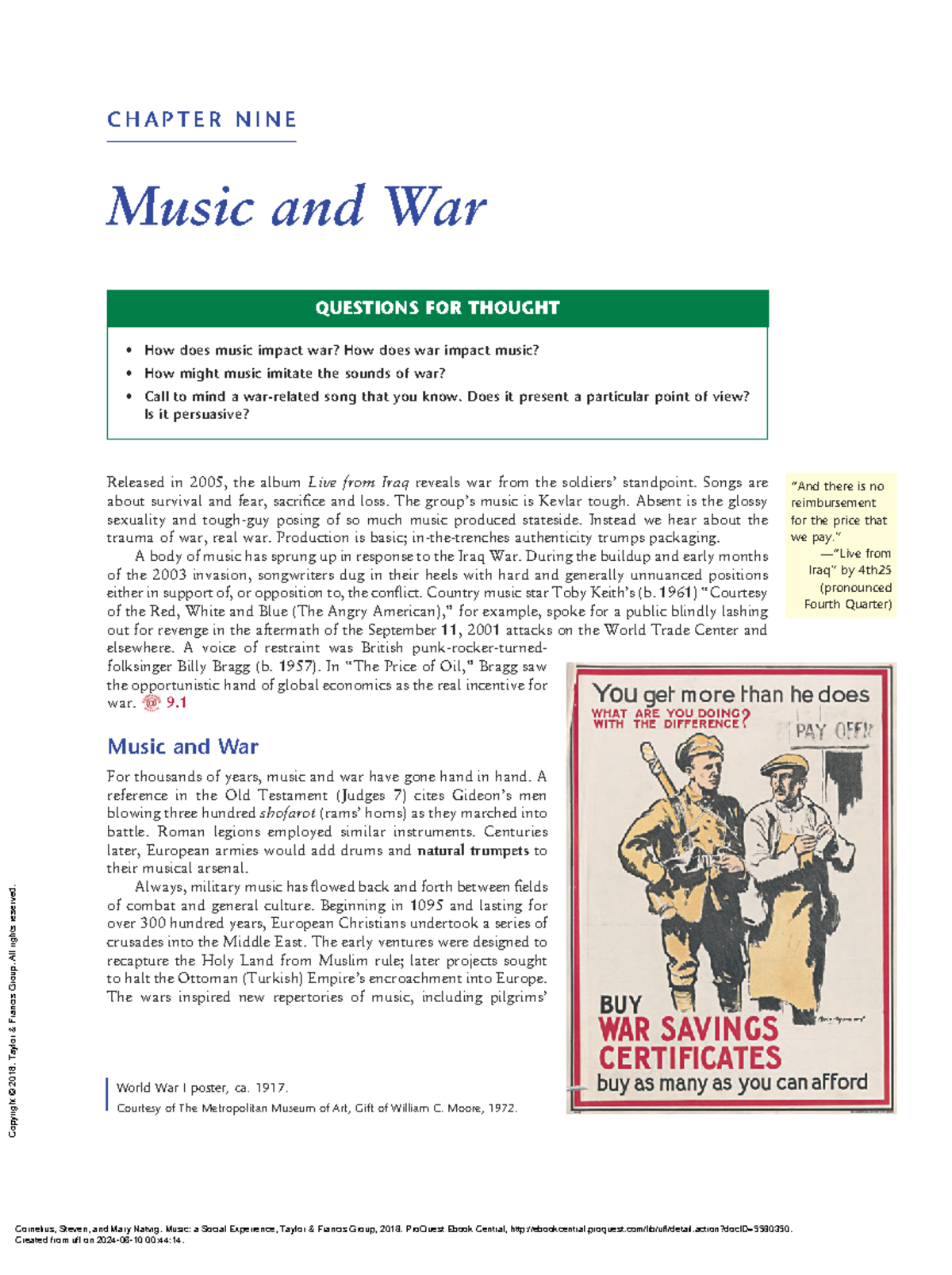 Music a Social Experience - (Pg 192-212) - ####### Released in 2005 ...