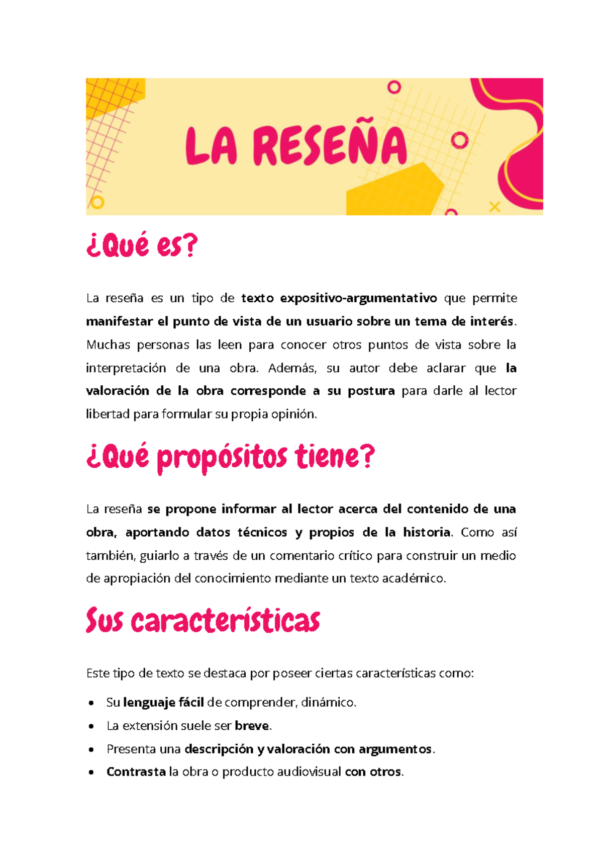 Qué es la reseña - texto teorico - ¿Qué es? La reseña es un tipo de ...