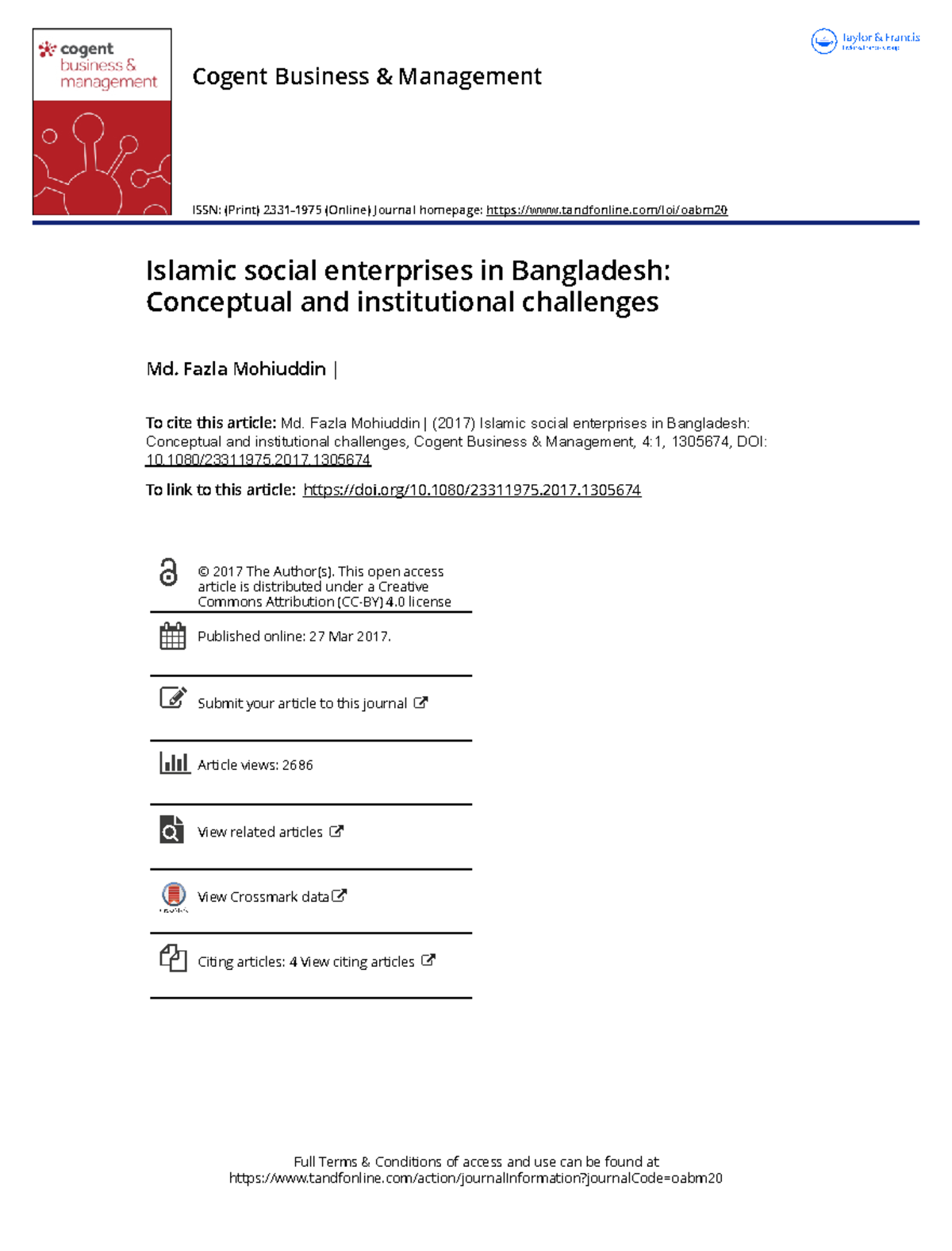 Islamic social enterprises in Bangladesh Conceptual and institutional ...