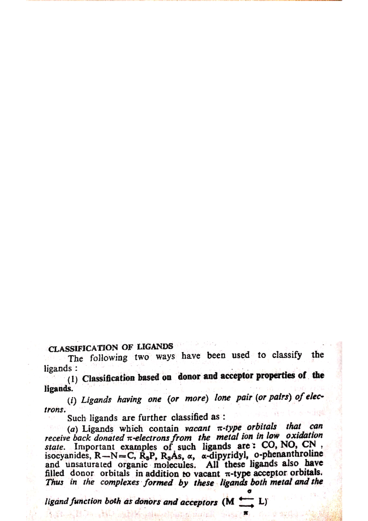 5. Classification of Ligands - Physical Chemsitry - Studocu