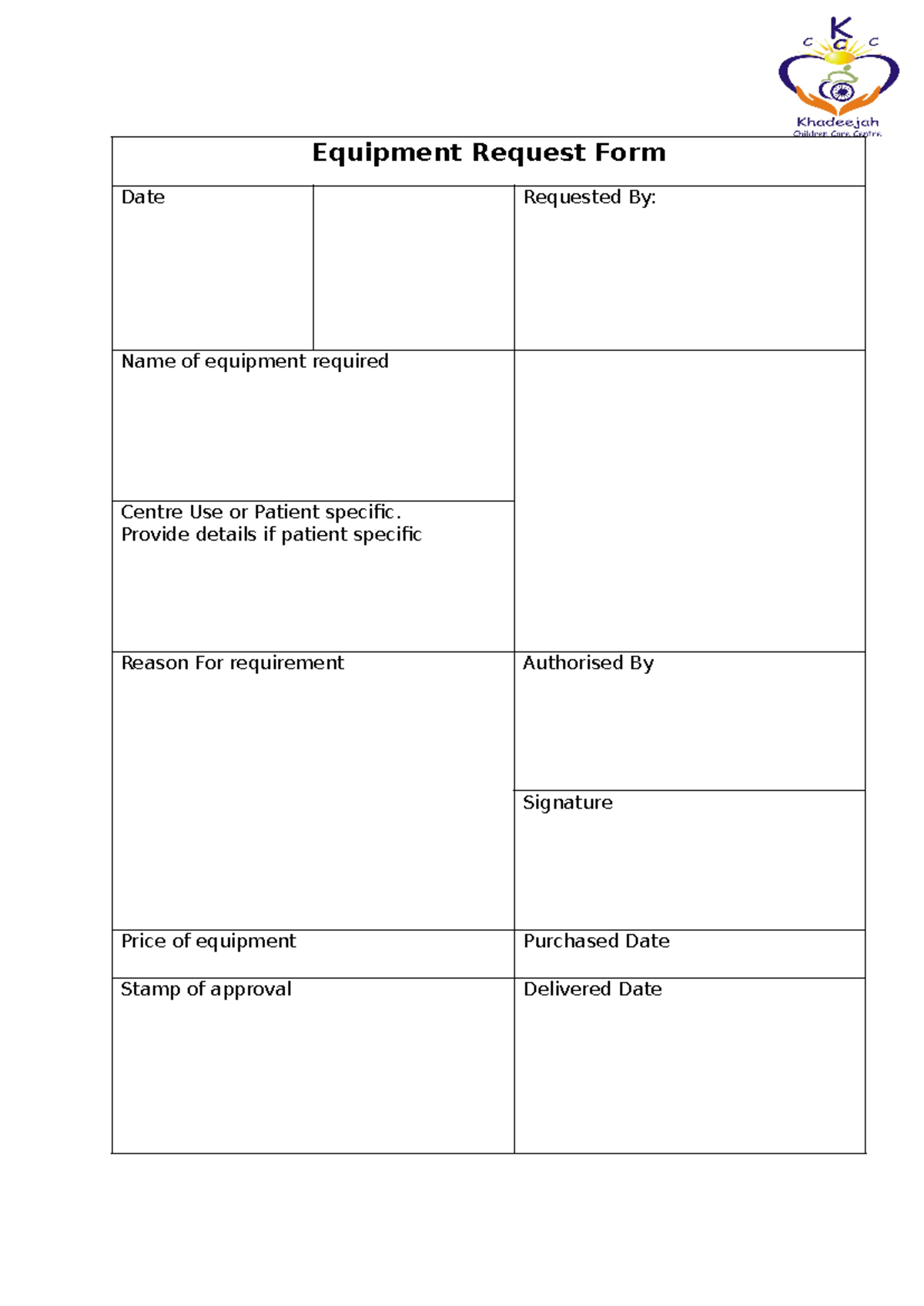 Equipment Request Form - Physics - Equipment Request Form Date ...