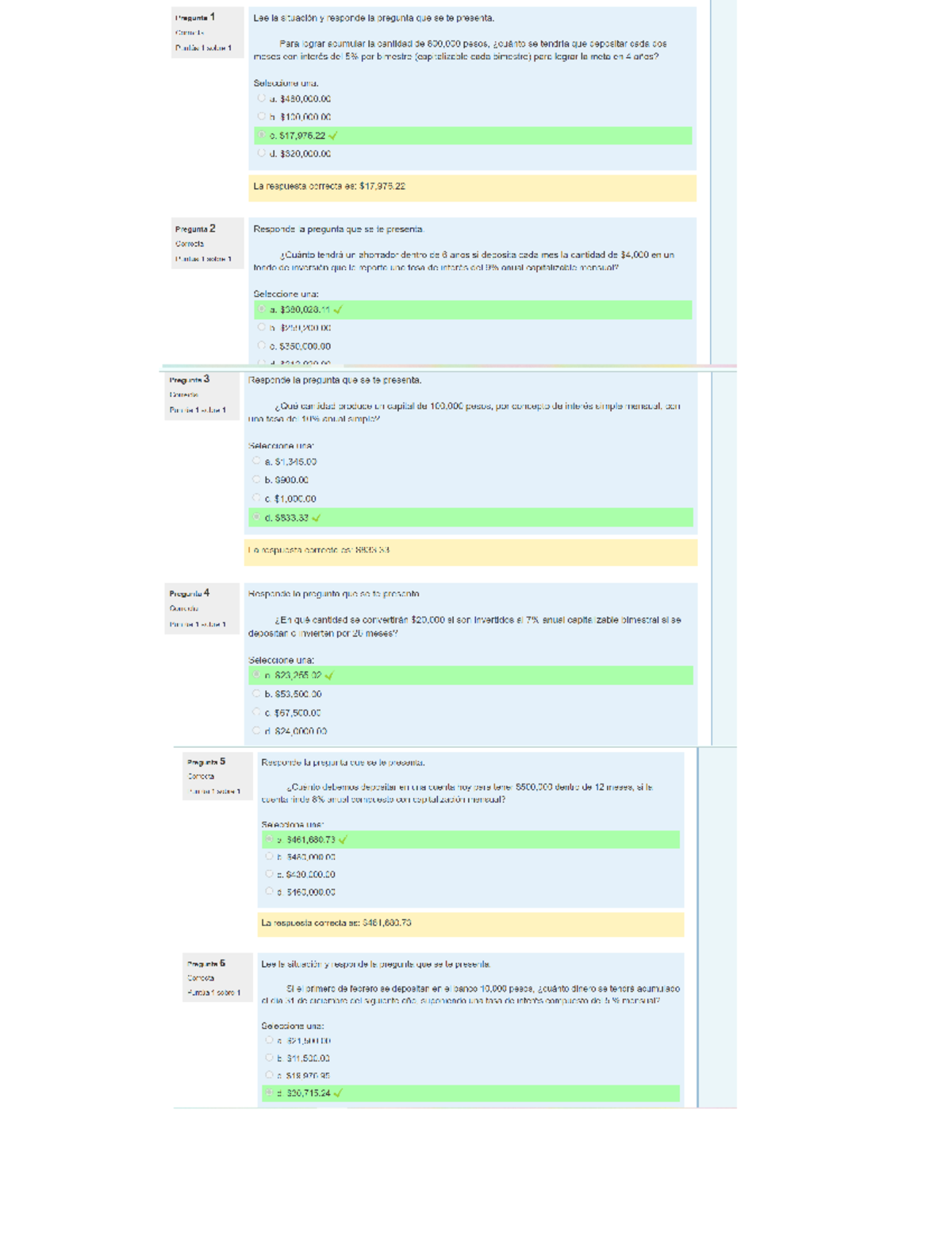 Doc2 - cuestionario de repaso problemas de matemáticas financieras - Finanzas Corporativas - Studocu