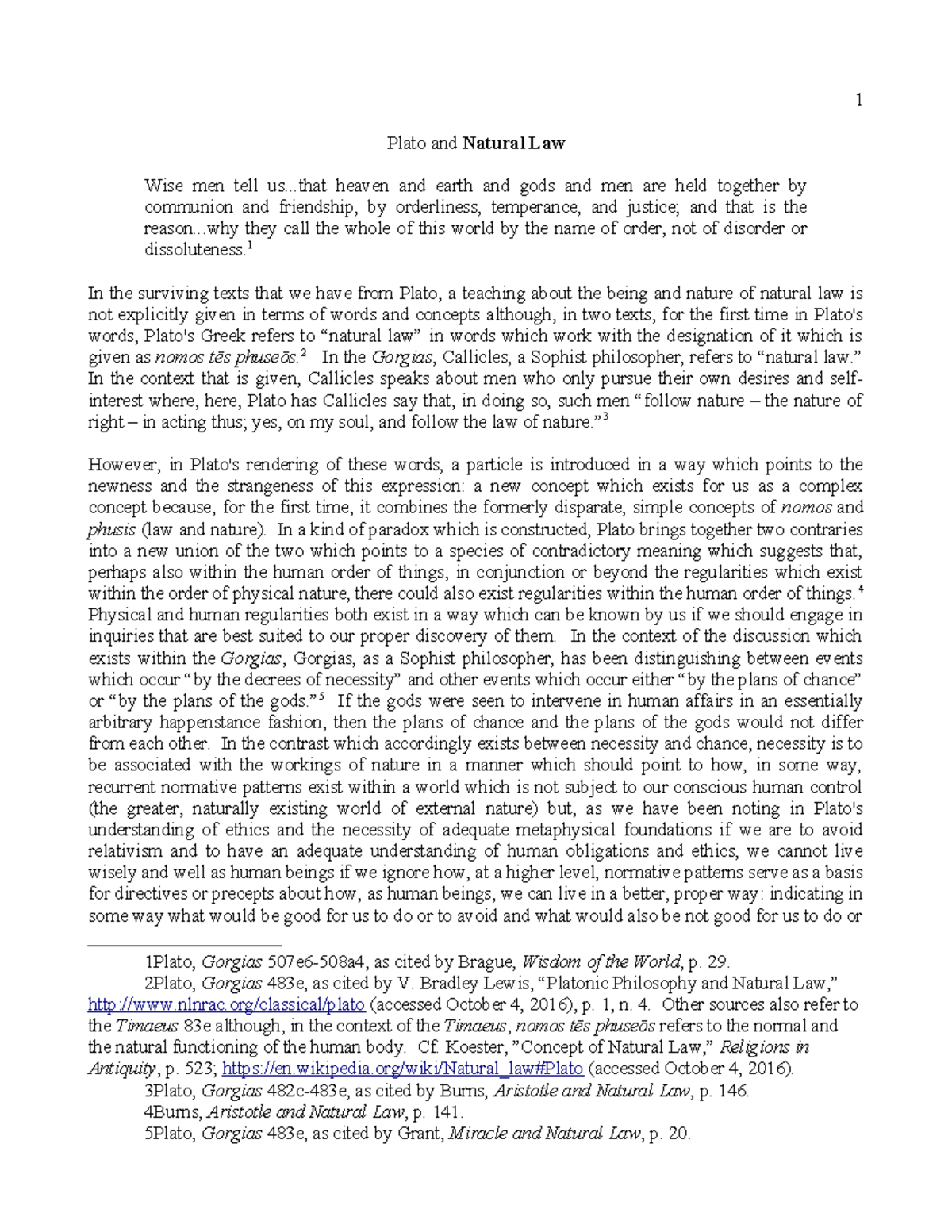 Plato Nateral Law - EFFICIENT FOR TUTO 1 - Plato and Natural Law Wise ...