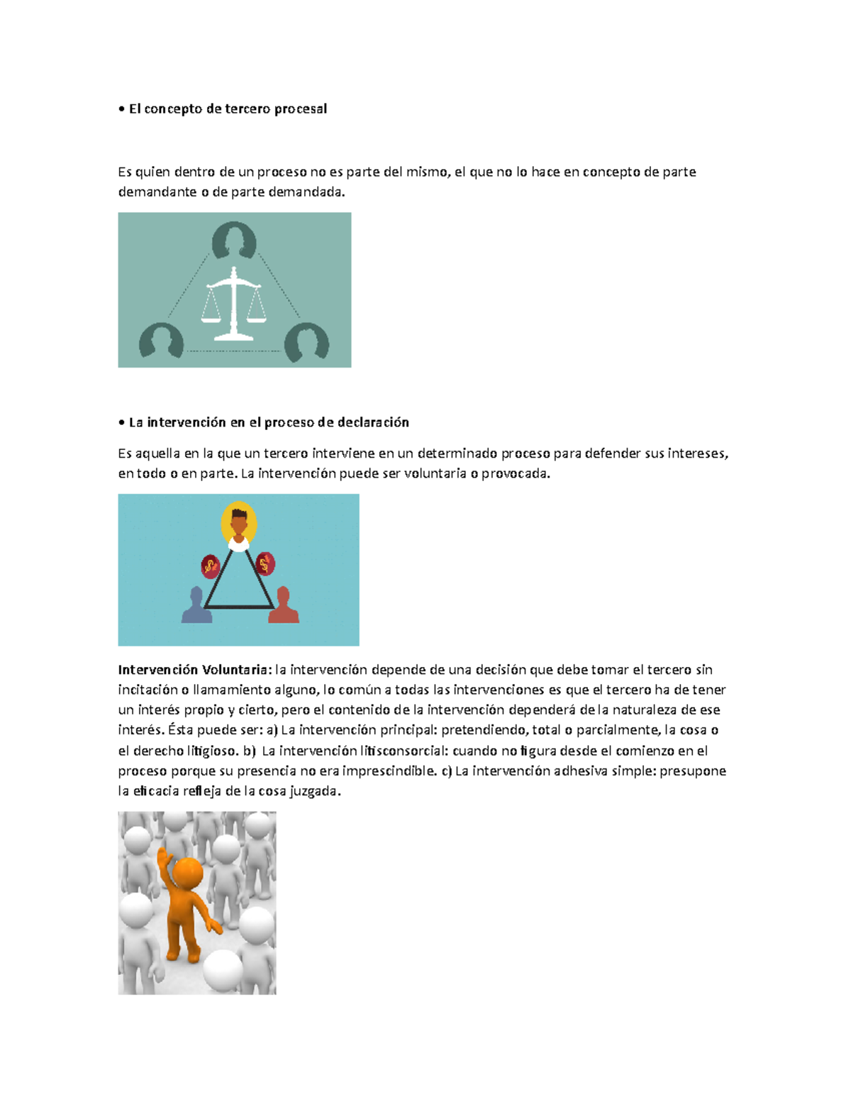 El Tercero Procesal - El concepto de tercero procesal Es quien dentro ...