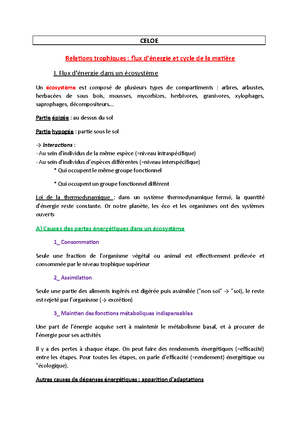 Chapitre 13 la bioviversité écosystémique - Chapitre 12 : LA ...