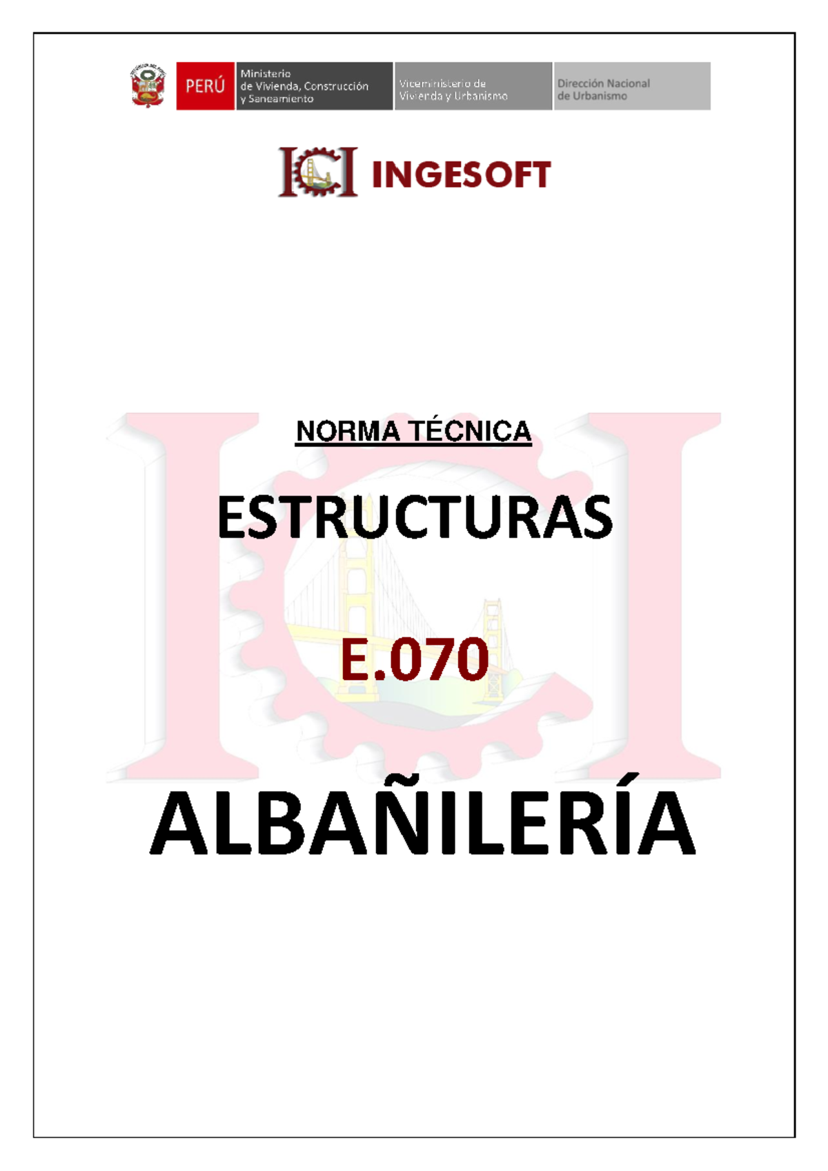Norma E.070 albañileria - NORMA TÉCNICA ESTRUCTURAS E. ALBAÑILERÍA ...