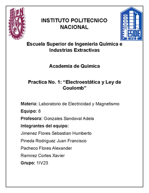 Portada EYM - electricidad y magnetismo - Instituto Politécnico Nacional Escuela Superior de ...