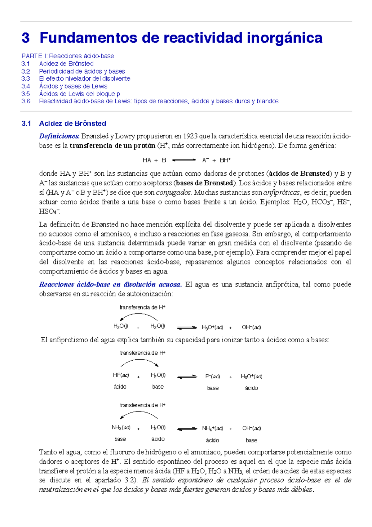 Tema 3A - Warning: TT: undefined function: 32 3 Fundamentos de reactividad inorgánica PARTE I ...