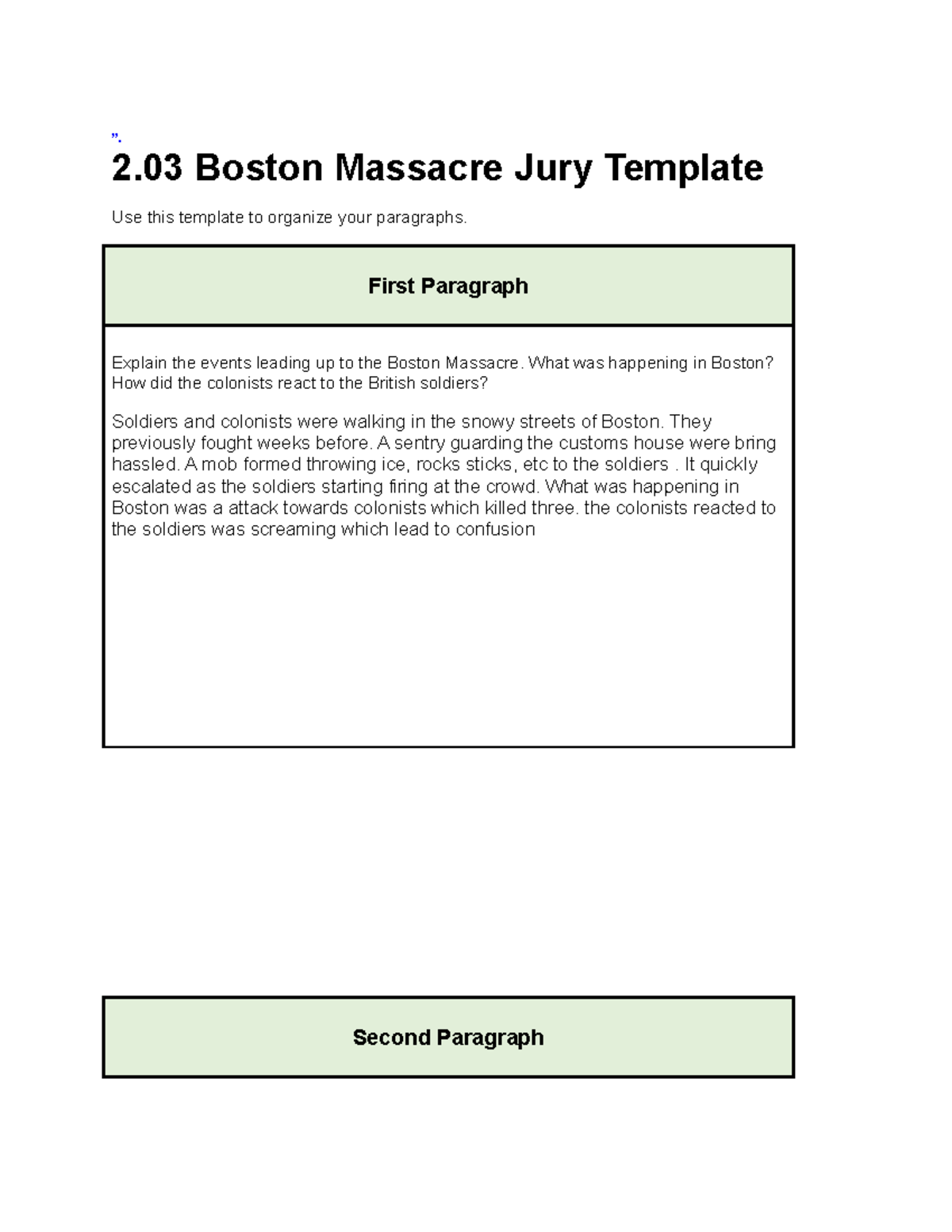 2.03 Boston Massacre Jury Jalen - ”. 2 Boston Massacre Jury Template ...