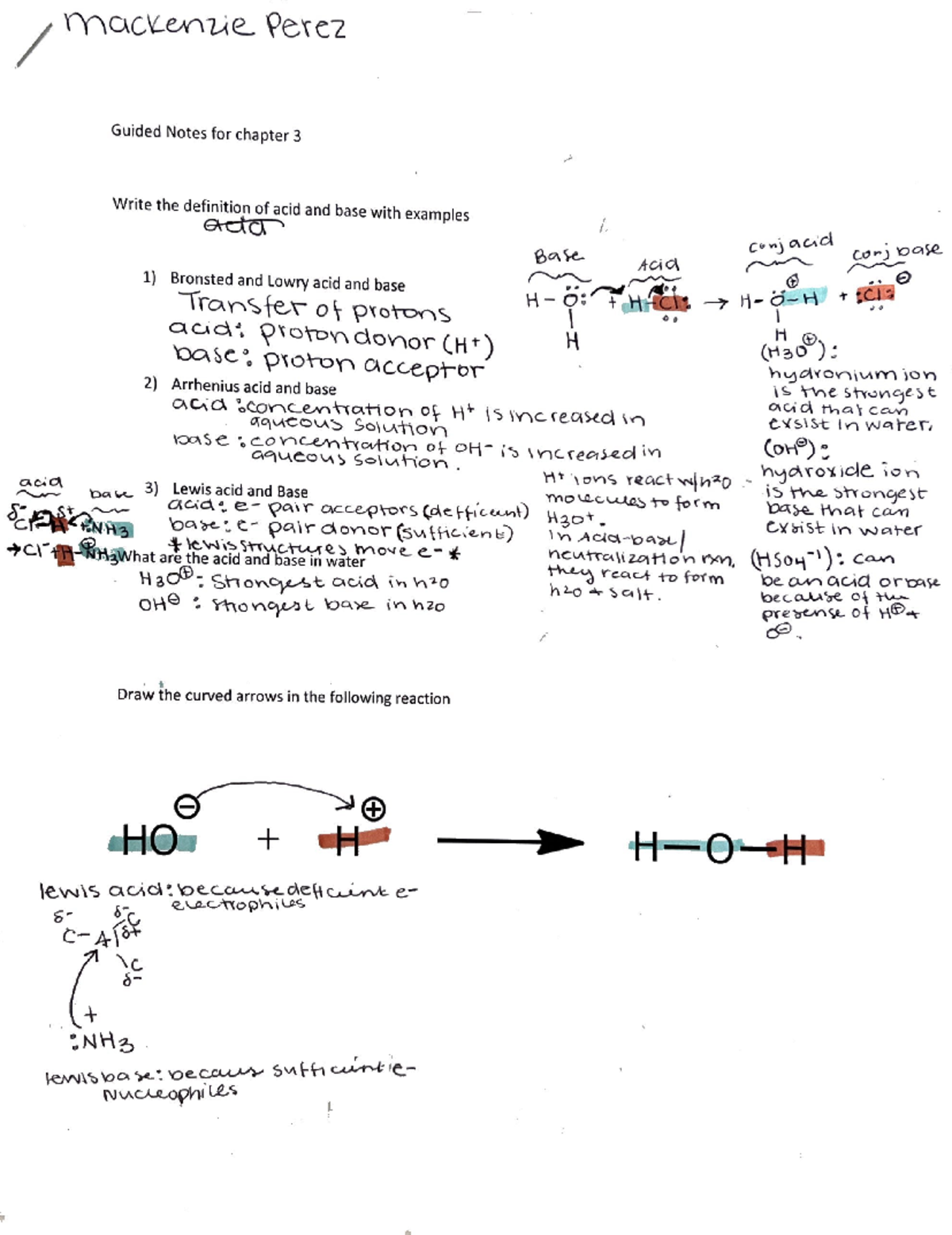 Ochem 1 chapter 3 notes - mackenzie Perez Guided Notes for chapter 3 ...